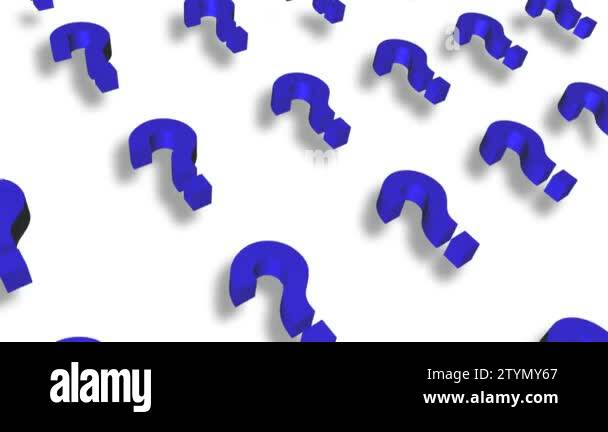 3D animation with a red and blue question mark Stock Video Footage - Alamy