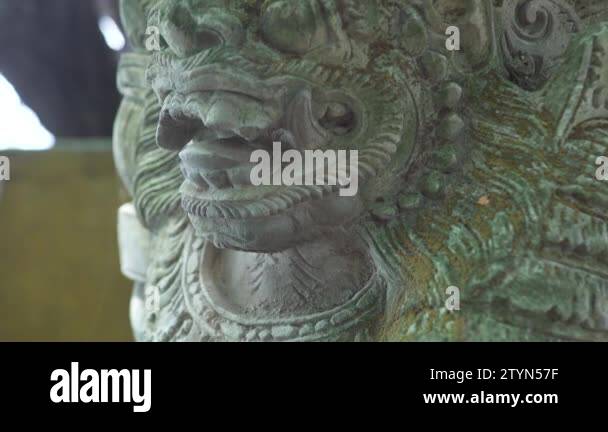 Indonesia god statue in front Bali temple, Indonesia. Traditional ...
