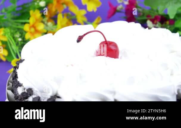 White raspberry birthday cake Stock Videos & Footage - HD and 4K Video ...
