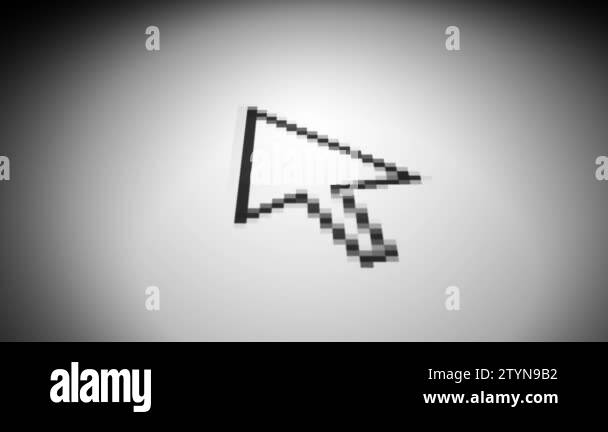 Computer Cursor Pointer Icon 4k Animation Of A Computer Electronic Mouse Cursor Clicking On