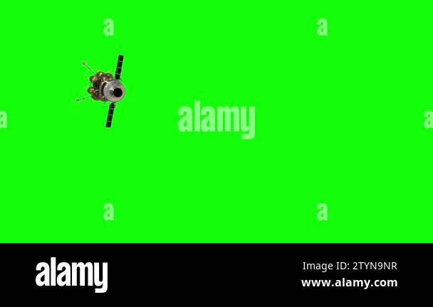 Undocking The Descent Module From The Spacecraft. Green Screen. 3D ...