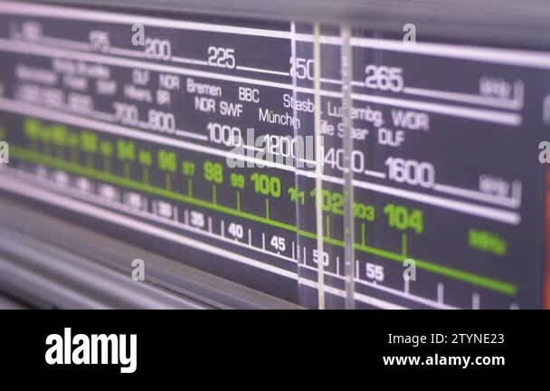 Tuning Analog Radio Dial Frequency on Scale of the Vintage Receiver ...