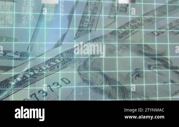 Digitally generated animation of arrows moving up the screen while ...