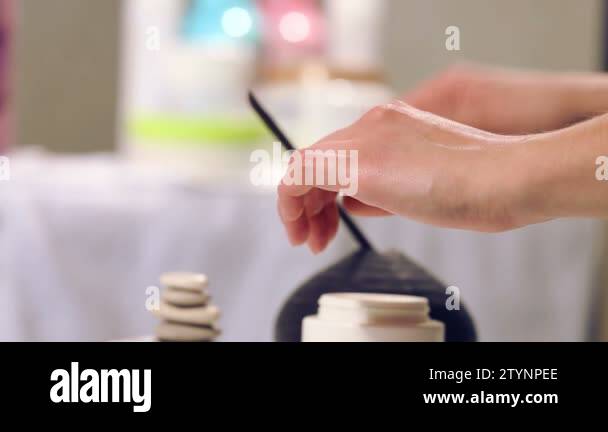 Procedure hands massage in the spa salon.Hand Care in the beauty salon ...