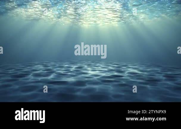 Under Water Background Loop 4k. Zoom in Under Water with Ray of Light ...