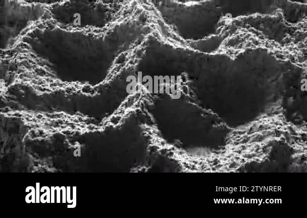 Abstract wave displacement surface. Abstract dark planet surface. Noise ...