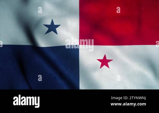 Panama flag waving in the wind. National flag of Panama. Sign of Panama ...