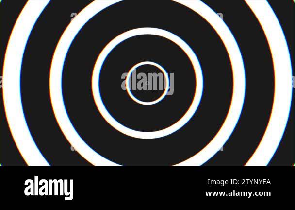 Black and White Seamless Looping hypnosis spiral Background. Circles hypnotic animation ...