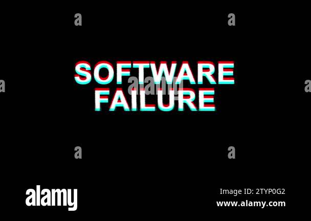 Software Failure Glitch Effect Text Digital TV Distortion 4K Loop Animation Stock Video Footage ...