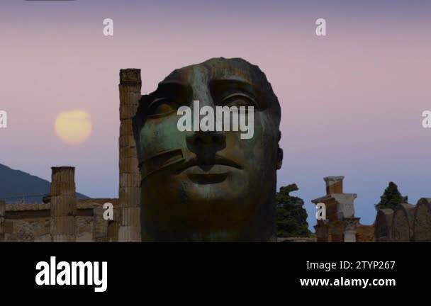 The city of Pompeii, destroyed in 79 BC. the eruption of Mount Vesuvius ...