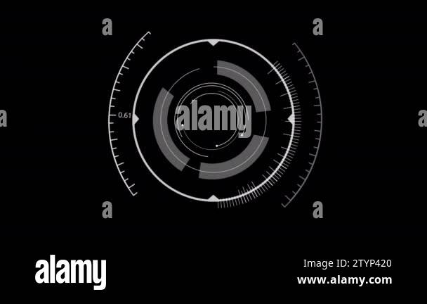 HUD Circle User interface on isolated black background. Target ...