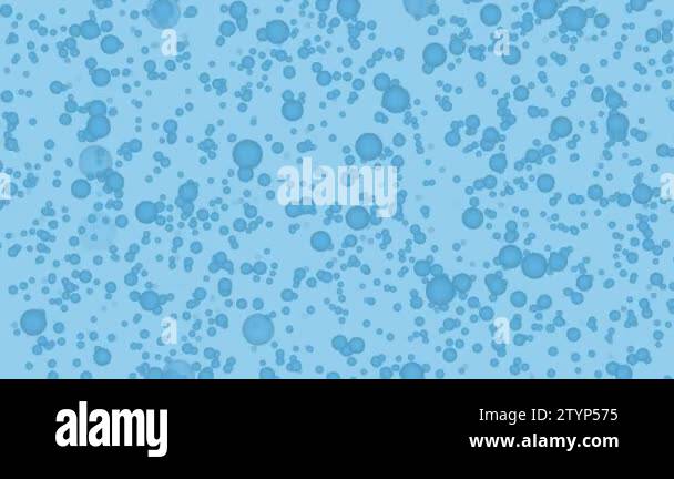 Changing background with moving blue molecules. 4K looped animation for ...