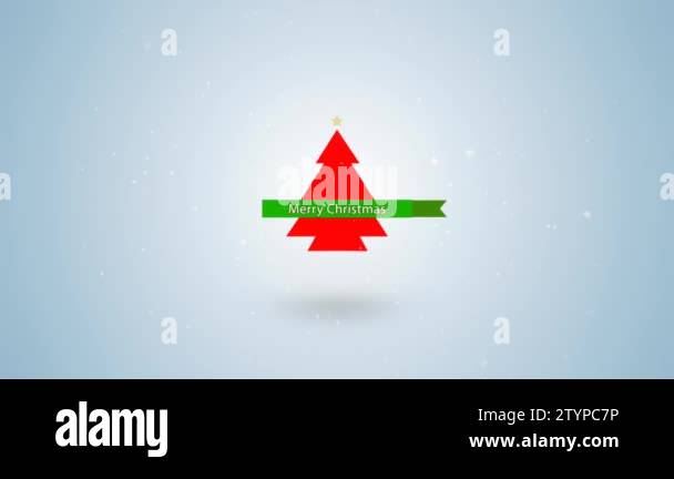 Merry Christmas Tree Red Burst to Text 4K Loop features a red Christmas ...