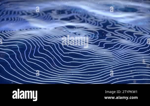 abstract animation, Blue, line, wave, background, abstraction, FULL HD ...