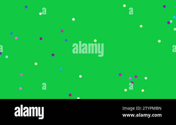 Polka dot spots on green screen background Stock Video Footage - Alamy