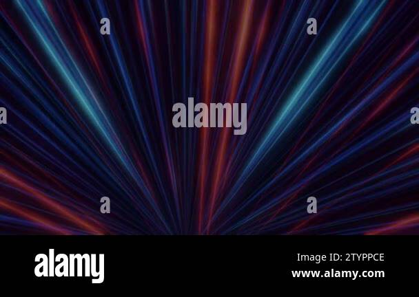 Abstract neon glow of spotlight lines. Animation. Laser disco light ...