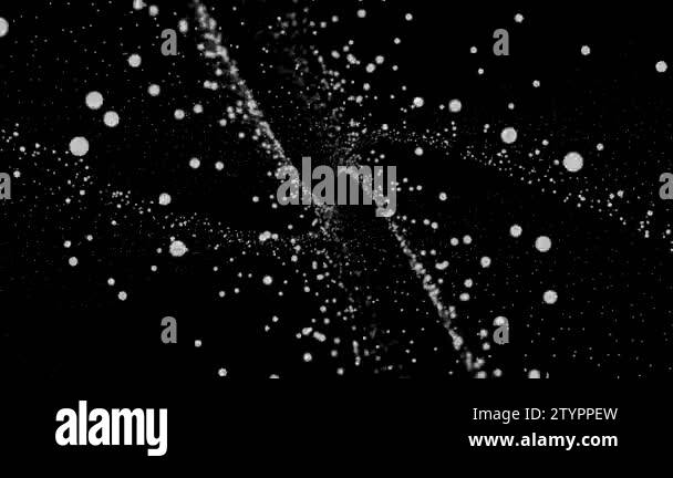 Abstract white dot clouds moving forward and backward at the same time ...