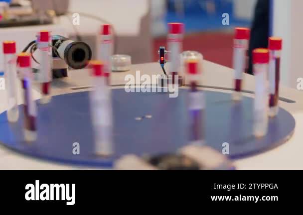 Automatic test set with laser scanning test tubes on high speed pipette ...