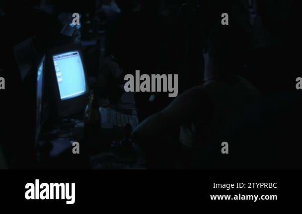 Old man computer screen dark room Stock Videos & Footage - HD and 4K ...