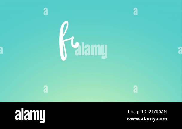 Follow us, thank you - Handwritten calligraphy lettering text. Footage ...