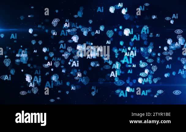 Artificial intelligence, cybernetic brain and machine learning flying ...