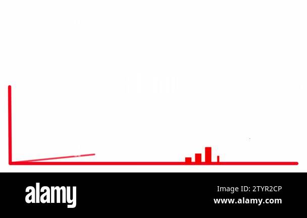 Video footage growth rate table with a rocket taking off. Animated ...