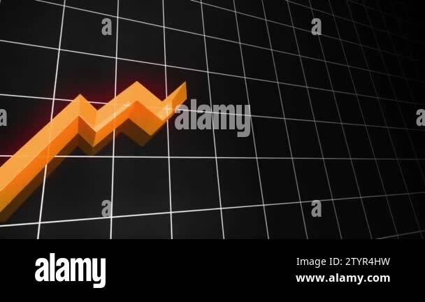 3D Loopable Growing Line Chart Stock Video Footage - Alamy