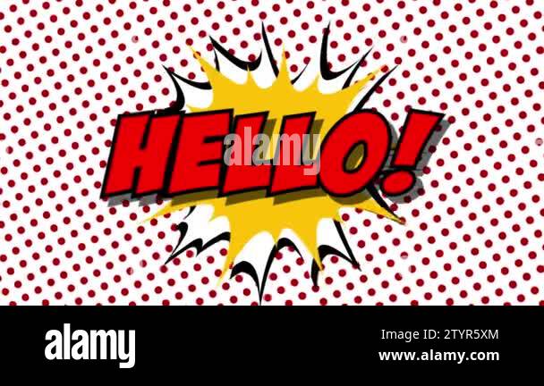 hello word speech balloons comic style animation retro cartoon comics ...