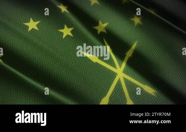Flag of Adygea Realistic 3D Stock Video Footage - Alamy