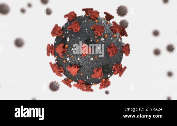 Moving background with a virus cell, coronavirus, COVID-19, 2019-nCoV ...
