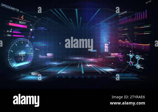 Virtual reality. Futuristic VR head-up display design. Sci-Fi helmet ...