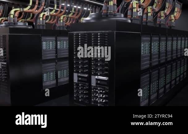 Digital server room background Stock Video Footage - Alamy