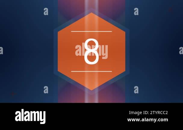 Countdown animation from 10 - 1. Numbers animated for intros and ...
