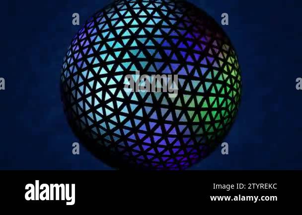 Rotation of the sparkling disco ball. Animation of the night club party ...