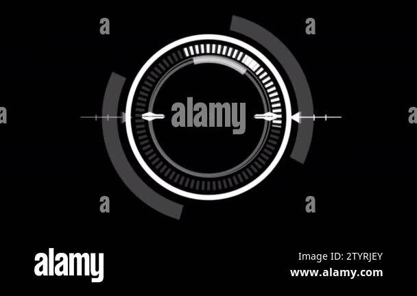 HUD Circle User interface on isolated black background. Target ...
