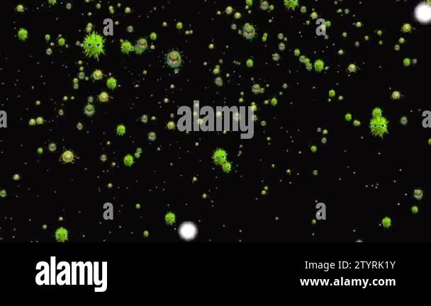 Medical illustration 2d, 3d animation background of cells, bacteria ...