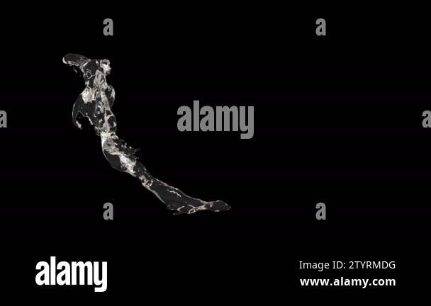 3D animation of a water flow with alpha layer Stock Video Footage - Alamy