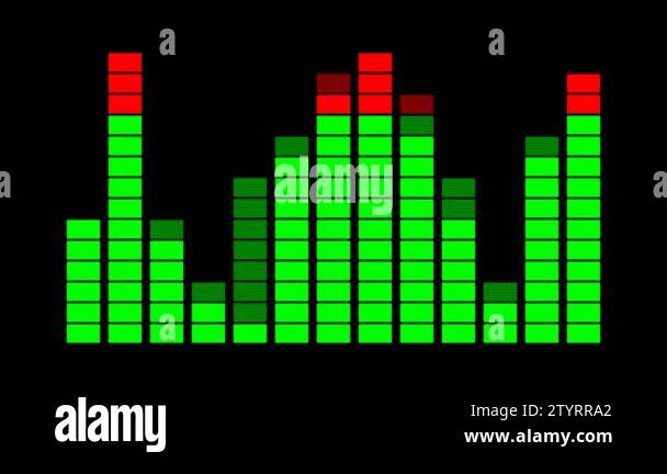 VU Meter Digital sound display 2D animation of VU Meter Digital sound ...