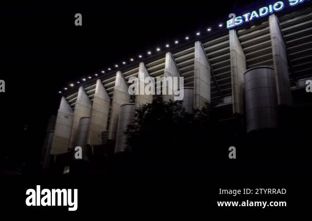 Madrid, Spain - July 20 2017: Real Santiago Bernabeu Stadium facade ...