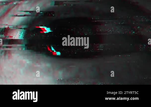 Spooky human eye with glitch effect as horror mystery and psychopathy ...