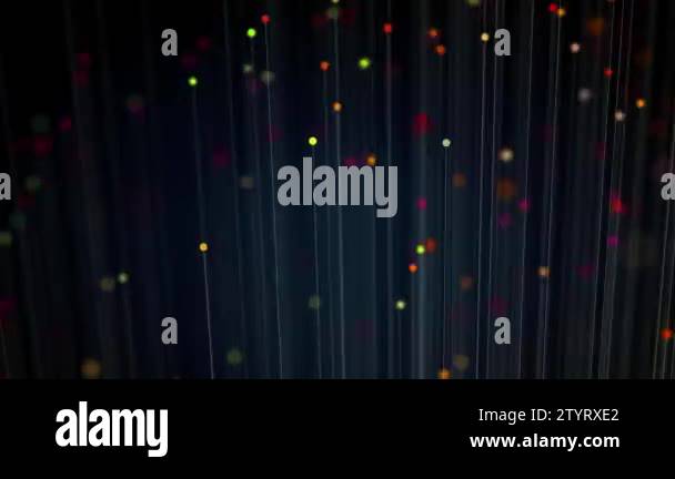 abstract background with animation moving lines with glowing ends magic ...