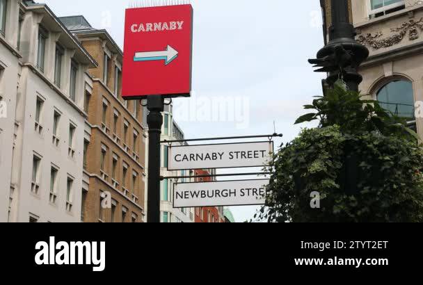 The road sign for carnaby street Stock Videos & Footage - HD and 4K ...