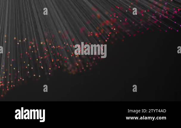 abstract background with animation moving lines with glowing ends magic ...