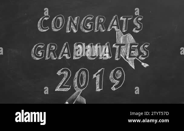 Hand drawing text congrats graduates Stock Videos & Footage - HD and 4K ...