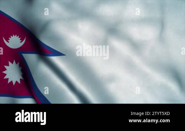 Nepal flag waving in the wind. National flag of Nepal. Sign of Nepal ...