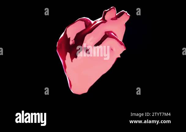 Realistic human heart, beating organ on different moving backgrounds ...