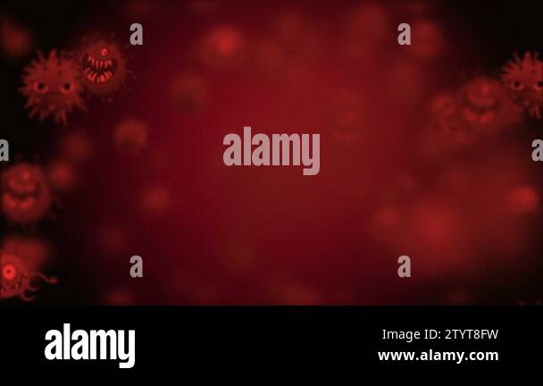 Medical illustration 2d, 3d animation background of cells, bacteria ...