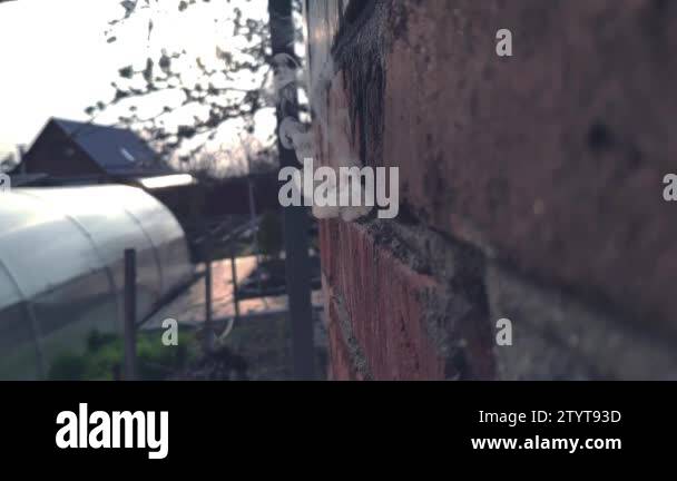 Explosion on the surface of the earth from an explosive device, hit by ...