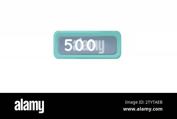 Animation of numbers increasing in a grey box with a green border on a ...