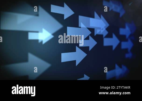 Animation of multiple gradient blue arrows pointing in the same ...